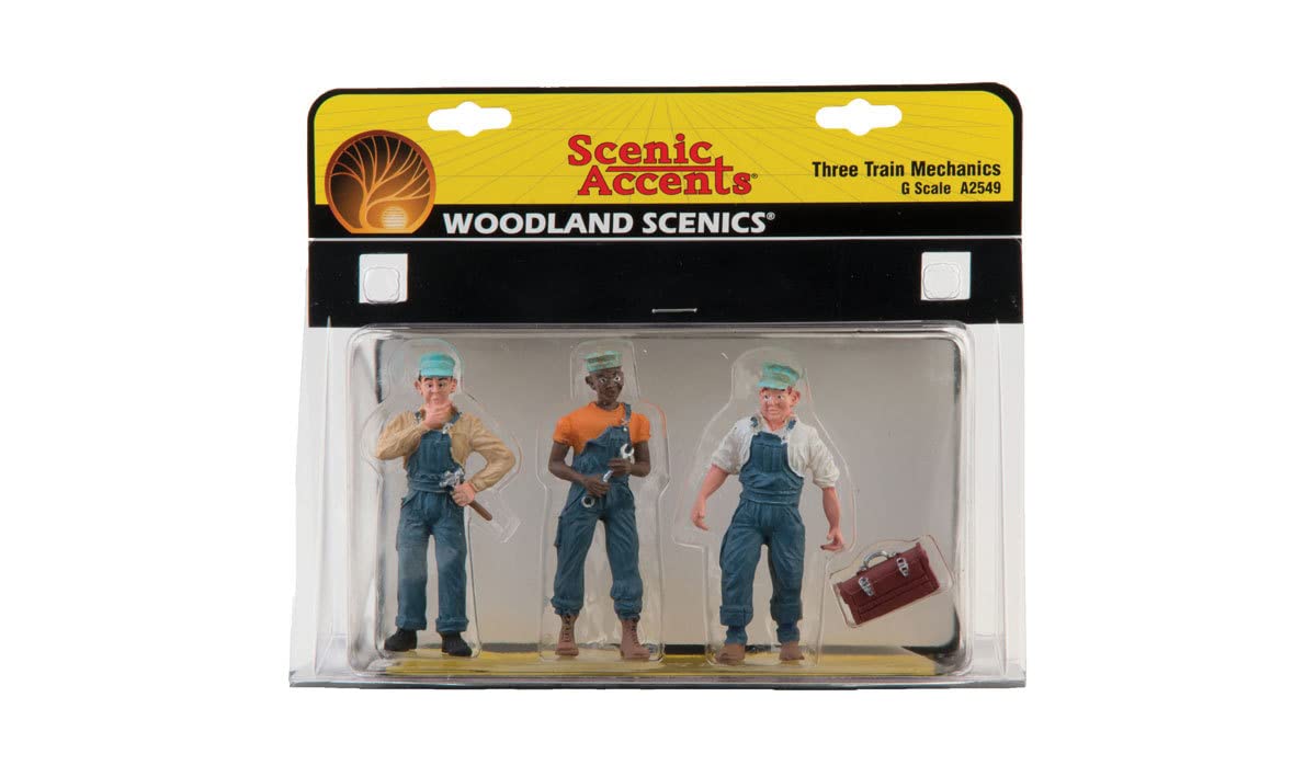 Woodland Scenics A2549 G Train Figures Three Train Mechanics