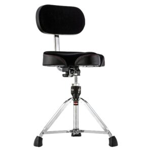 gibraltar 9608mb 9000 series cordura saddle seat drum throne, adjustable backrest, oversized motorcycle seat, heavy duty