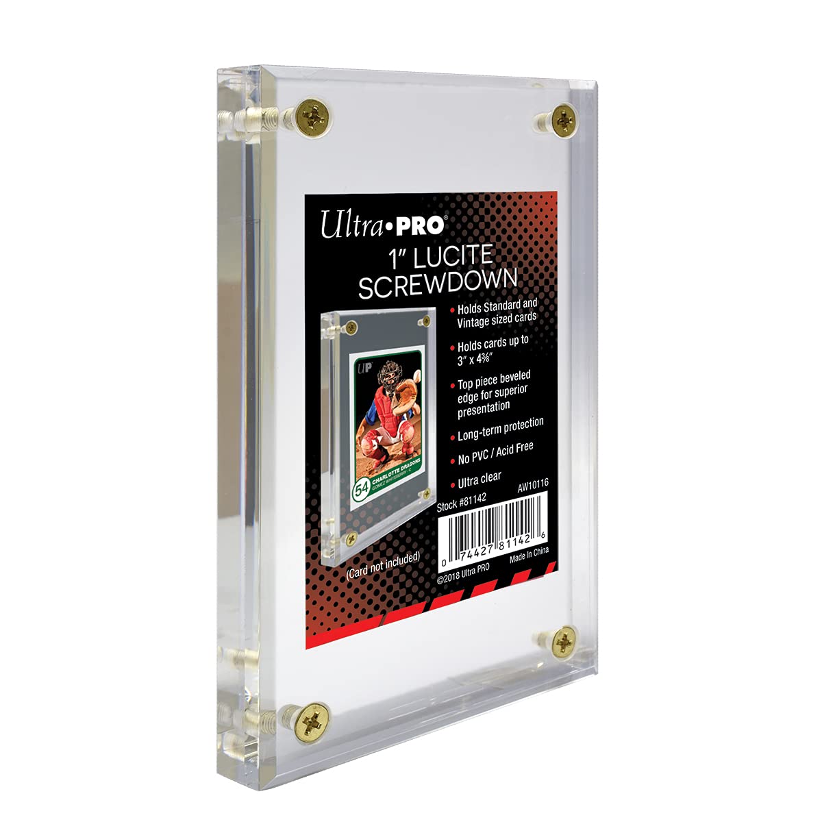 Ultra Pro 1” Thick Lucite Screwdown Trading Card Display