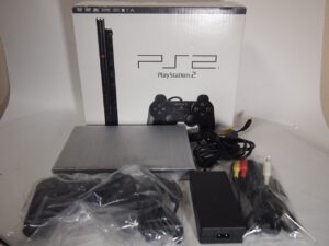 playstation 2 (scph-75000) satin silver console (japanese import)