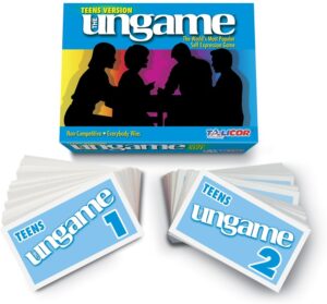 pocket ungame teen version card game - non-competitive conversation starter for teens, travel-friendly, builds communication skills