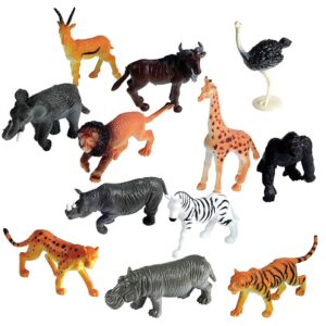 learning resources jungle animal counters, educational counting and sorting toy, classroom desk pets, plastic animal figurines, jungle animals, set of 60, ages 3+