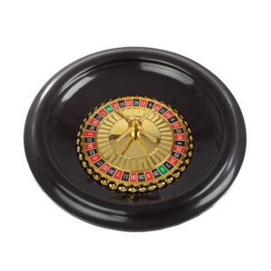 Trademark Poker Roulette Wheel Set – 16-Inch Gambling Wheel with Reversible Roulette and Black Jack Table Cotton, Chips, 2 Decks of Cards, and More