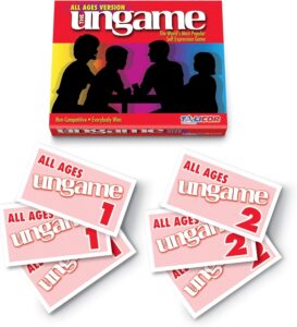 pocket ungame all ages version - communication game - encourages thoughtful conversation - family friendly & ideal for travel