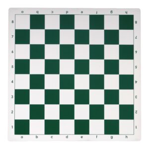 we games- tournament roll up vinyl chess board- green and white