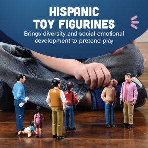 Creative Minds Marvel Education Hispanic Family Toy Figure Set for Kids Ages 3+, Set of 8 Inclusive and Diverse Dollhouse Toy Figurines, Multicolor