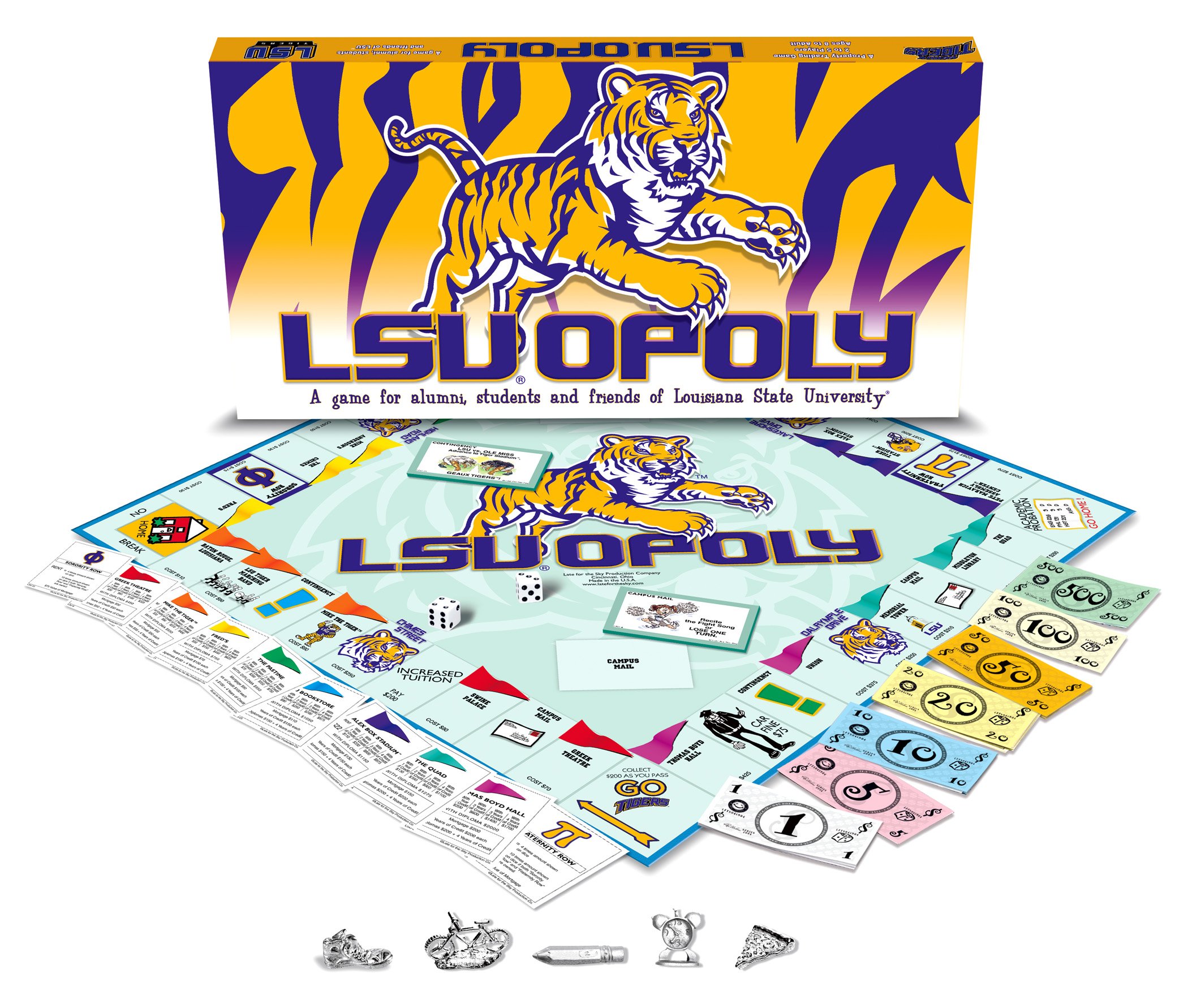 Late for the Sky Louisiana State LSU opoly, Purple, Gold