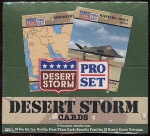 pro set desert storm trading cards box