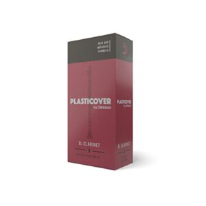 rico plasticover bb clarinet reeds, strength 2.5, 5-pack