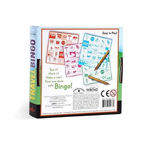 eeBoo: Travel Bingo Game, Make Every Drive a Happy One! Car Game, Includes 4 Bingo Pads & 4 Pencils, Develops Observational Skills, Patience, and Simple Logic, for 1 to 4 Players