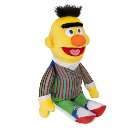 GUND Sesame Street Official Bert Muppet Plush, Premium Plush Toy for Ages 1 & Up, Yellow, 14”