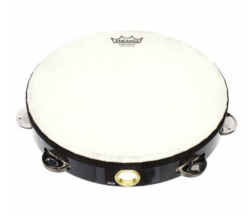 Remo Fiberskyn Tambourine - Quadura Black, 10"