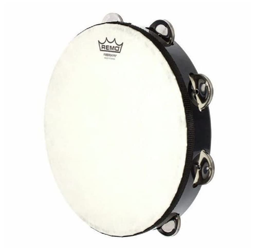 Remo Fiberskyn Tambourine - Quadura Black, 10"