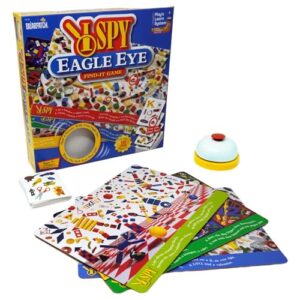 briarpatch i spy eagle eye find-it game - sharpen your senses with fast, furious, and fun matching! | includes 30 double-sided cards, 4 game boards, and a bell | for 2 to 4 players, ages 5 and above