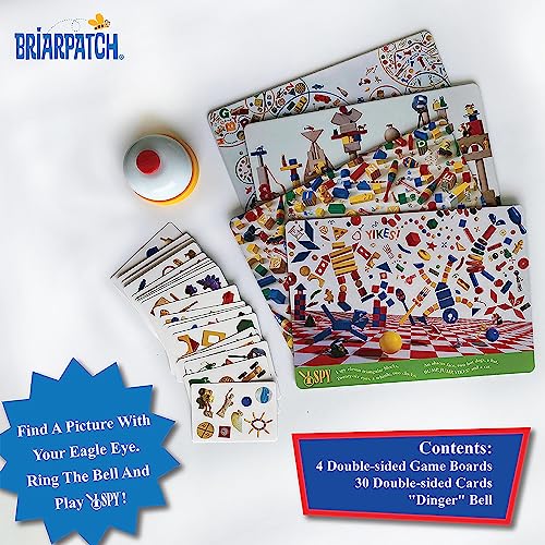 Briarpatch I SPY Eagle Eye Find-It Game - Sharpen Your Senses with Fast, Furious, and Fun Matching! | Includes 30 Double-Sided Cards, 4 Game Boards, and a Bell | For 2 to 4 Players, Ages 5 and Above