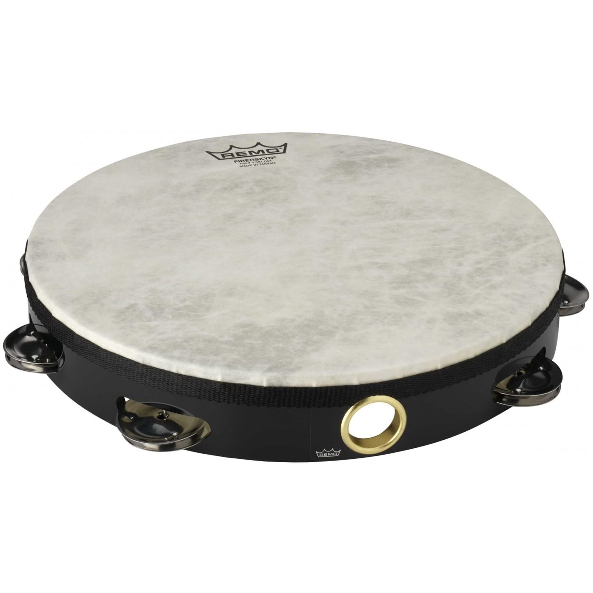 Remo Fiberskyn Tambourine - Quadura Black, 10"