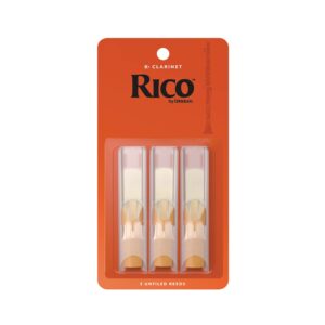 d'addario rico bb clarinet reeds, strength 2.5, pack of 3