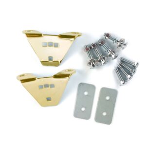 latin percussion lp912b double conga mounting brackets, set of 2 - gold