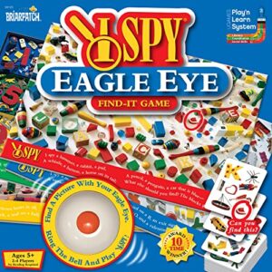 Briarpatch I SPY Eagle Eye Find-It Game - Sharpen Your Senses with Fast, Furious, and Fun Matching! | Includes 30 Double-Sided Cards, 4 Game Boards, and a Bell | For 2 to 4 Players, Ages 5 and Above