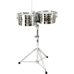 latin percussion lp255-s timbal stainless steel