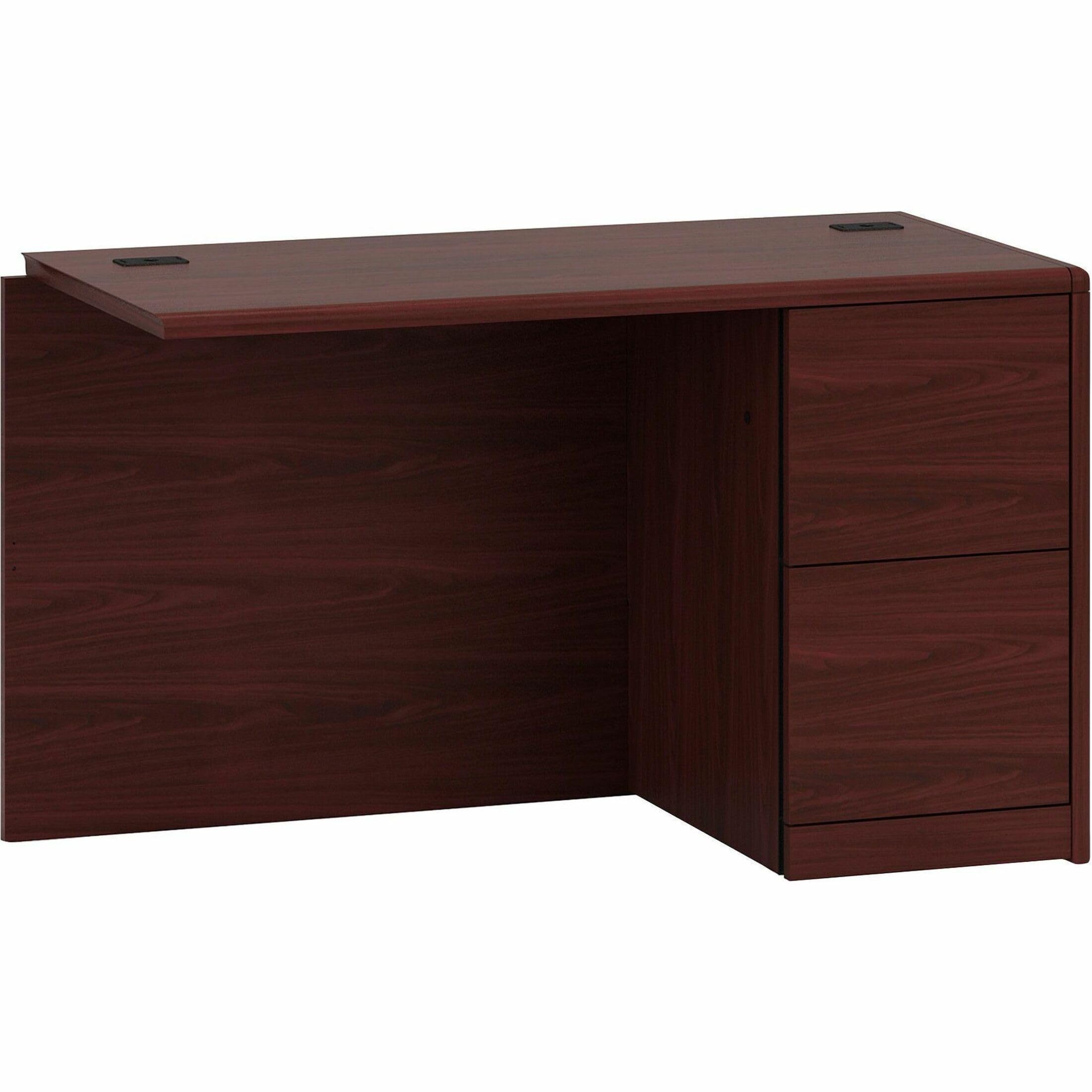 The HON Company 10700 Return, Laminate,Mahogany,Medium Oak