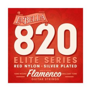 La Bella 820 Elite Red Nylon Silver Plated Flamenco Guitar String