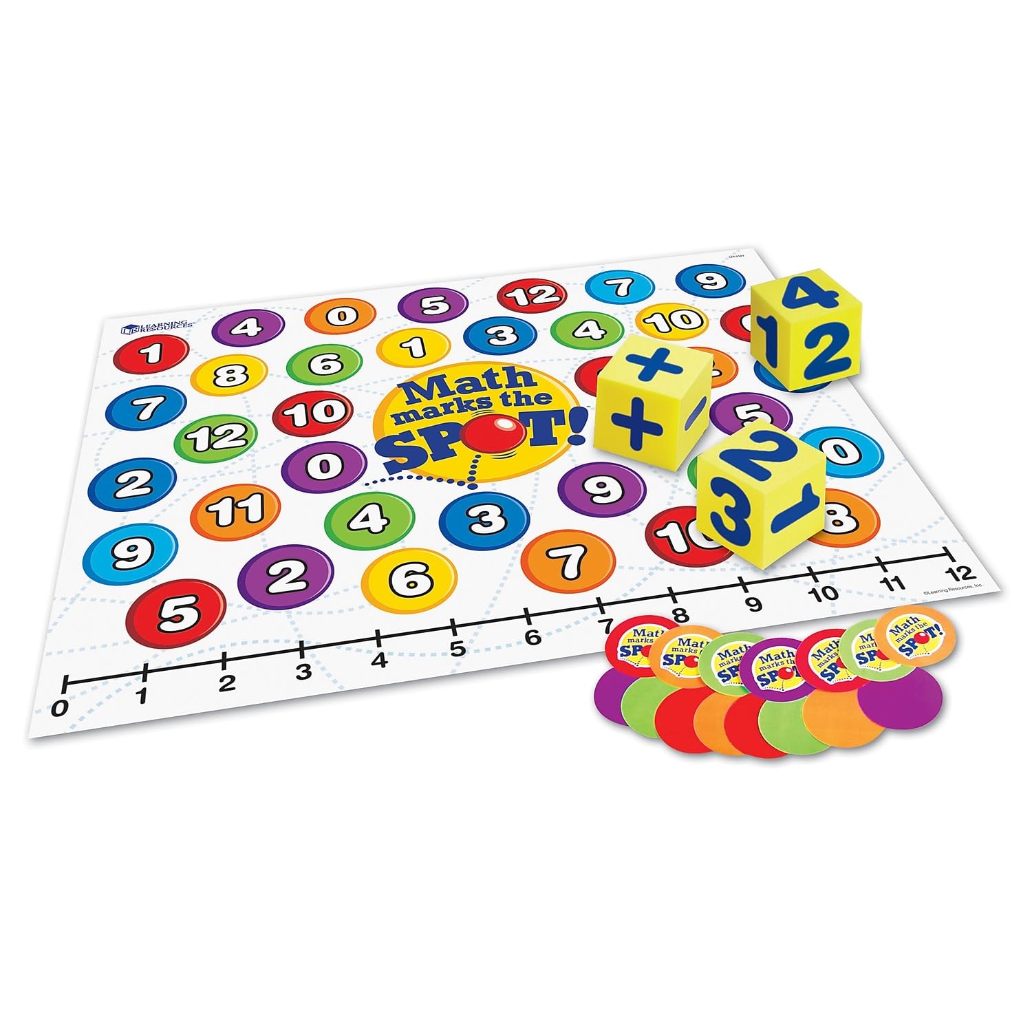 Learning Resources Math Marks The Spot Floor Game, Homeschool, Number Recognition, Addition & Subtraction, Ages 5+