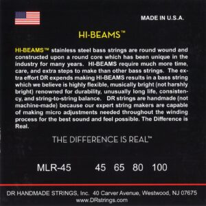 DR Strings Hi-Beam - Stainless Steel Round Core 45-100