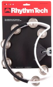 rhythm tech tambourine, white, inch (dst20)