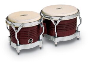 latin percussion m201-abw lp matador wood bongos - almond brown/chrome 8.625-inch