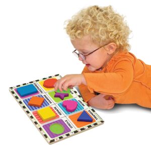 Melissa & Doug Shapes Wooden Chunky Puzzle (8 pcs) - FSC Certified