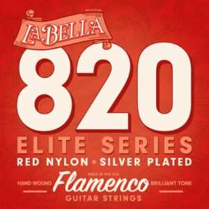 la bella 820 elite red nylon silver plated flamenco guitar string