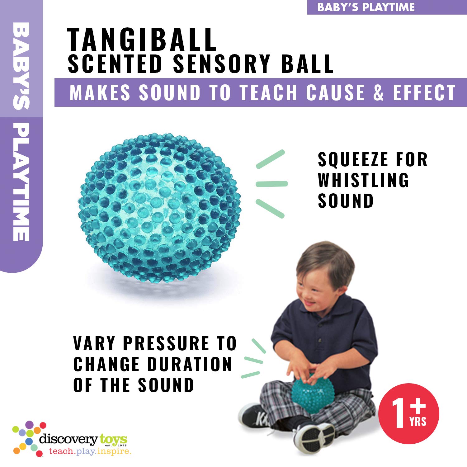 Discovery Toys TANGIBALL Squishy, Squeezy Scented Sensory Ball | Kid-Powered Learning | STEM Toy Early Childhood Development 12 Months and Up