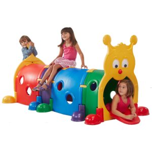 ecr4kids gus climb-n-crawl caterpillar tunnel, play structure, assorted