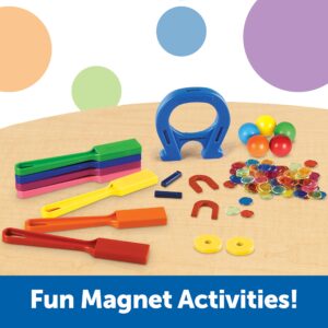 Learning Resources Super Magnet Lab Kit - 119 Pieces, Ages 5+, STEM ,Toys for Kindergartner, Science Learning Activities for Kids,Back to School Supplies,Teacher Supplies