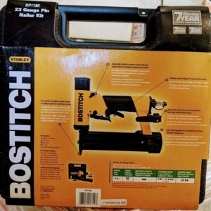 BOSTITCH Pin Nailer 23 Gauge, 1/2-Inch to 1-3/16-Inch (HP118K) , Black