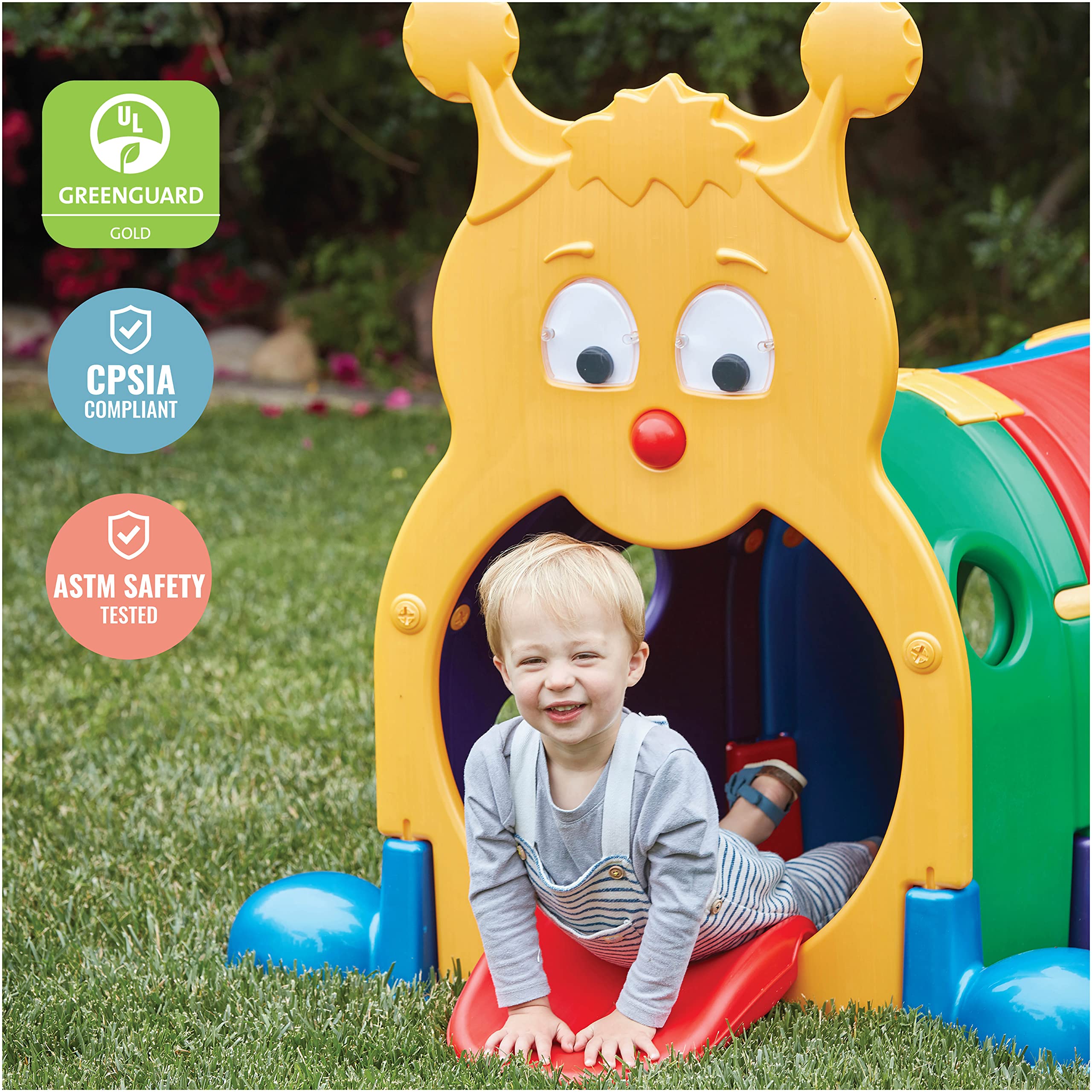 ECR4Kids GUS Climb-N-Crawl Caterpillar Tunnel, Play Structure, Assorted