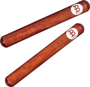 meinl percussion select hardwood claves musical instrument sticks — not made in china — for live, studio and classrooms, 2-year warranty (cl1rw)