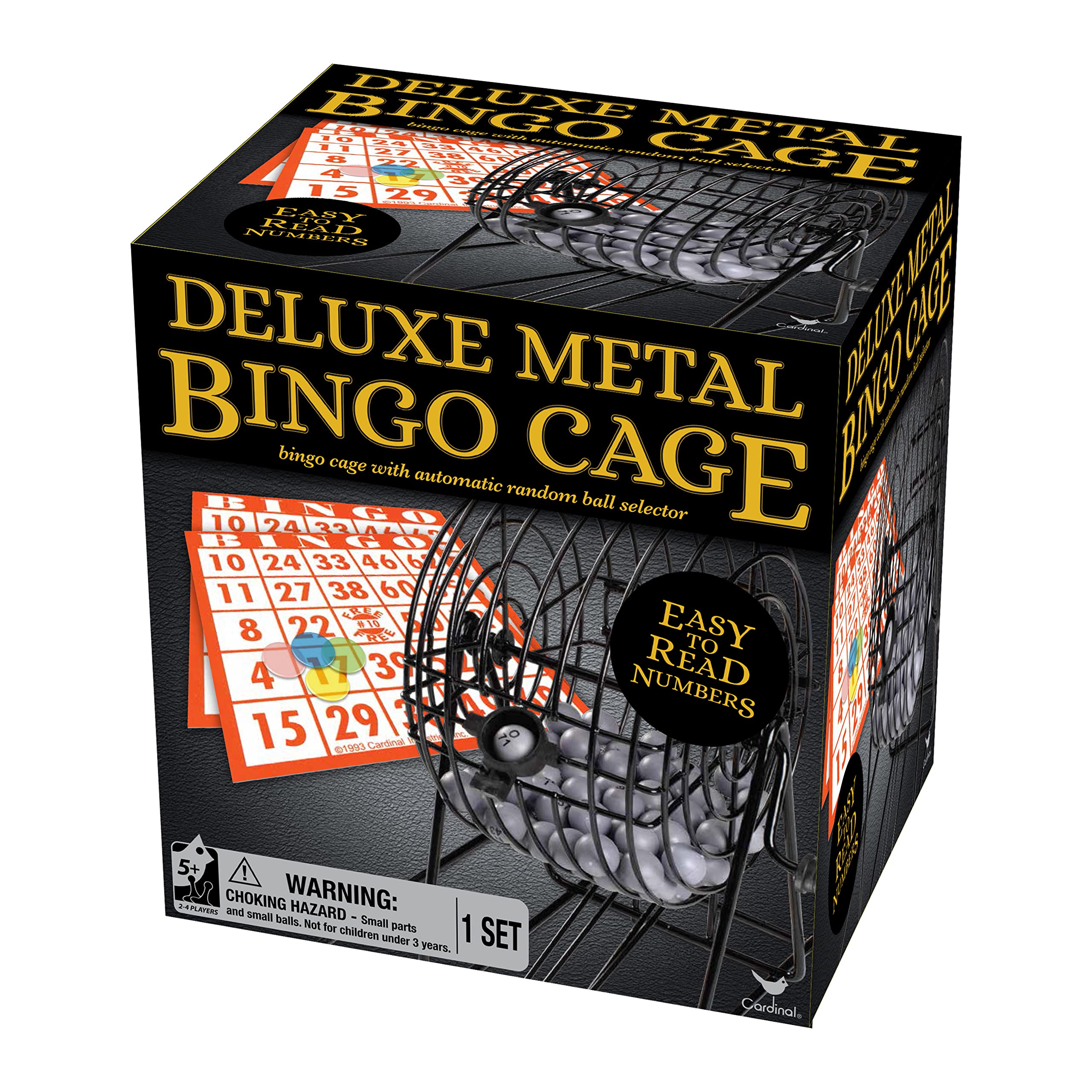 Deluxe Metal Bingo Cage Set for Adults, Families and Kids Ages 6 and up, by Spin Master