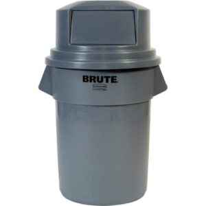 Rubbermaid Commercial Products Heavy-Duty BRUTE Dome Swing Top Door Lid, Plastic, Gray, Compatible with the 44-Gallon Waste/Utility Containers