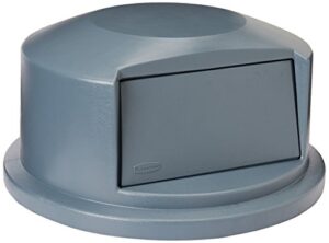 rubbermaid commercial products heavy-duty brute dome swing top door lid, plastic, gray, compatible with the 44-gallon waste/utility containers