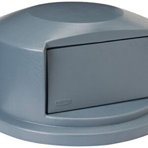 Rubbermaid Commercial Products Heavy-Duty BRUTE Dome Swing Top Door Lid, Plastic, Gray, Compatible with the 44-Gallon Waste/Utility Containers