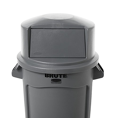 Rubbermaid Commercial Products Heavy-Duty BRUTE Dome Swing Top Door Lid, Plastic, Gray, Compatible with the 44-Gallon Waste/Utility Containers