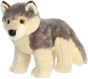 aurora® adorable flopsie™ wily™ stuffed animal - playful ease - timeless companions - gray 12 inches