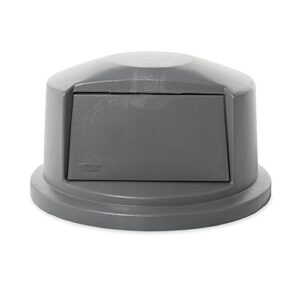 Rubbermaid Commercial Products Heavy-Duty BRUTE Dome Swing Top Door Lid, Plastic, Gray, Compatible with the 44-Gallon Waste/Utility Containers