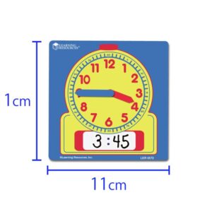 Learning Resources Write and Wipe Student Clocks, Help Kids Practice Time, Clocks for Kids, Write and Wipe Clocks, Homeschool, Classroom, Set of 10