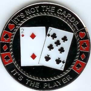 the player not the cards poker weight card guard cover chip coin