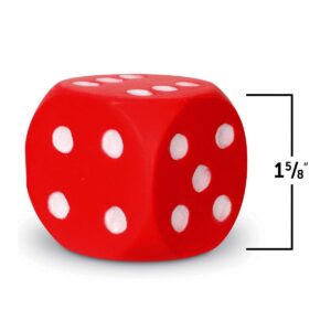 Learning Resources Foam Dice: Dot Dice, Red and Blue 6-Sided Foam Dice, Early Math Skills, Set of 2, Grades PreK+, Ages 3+