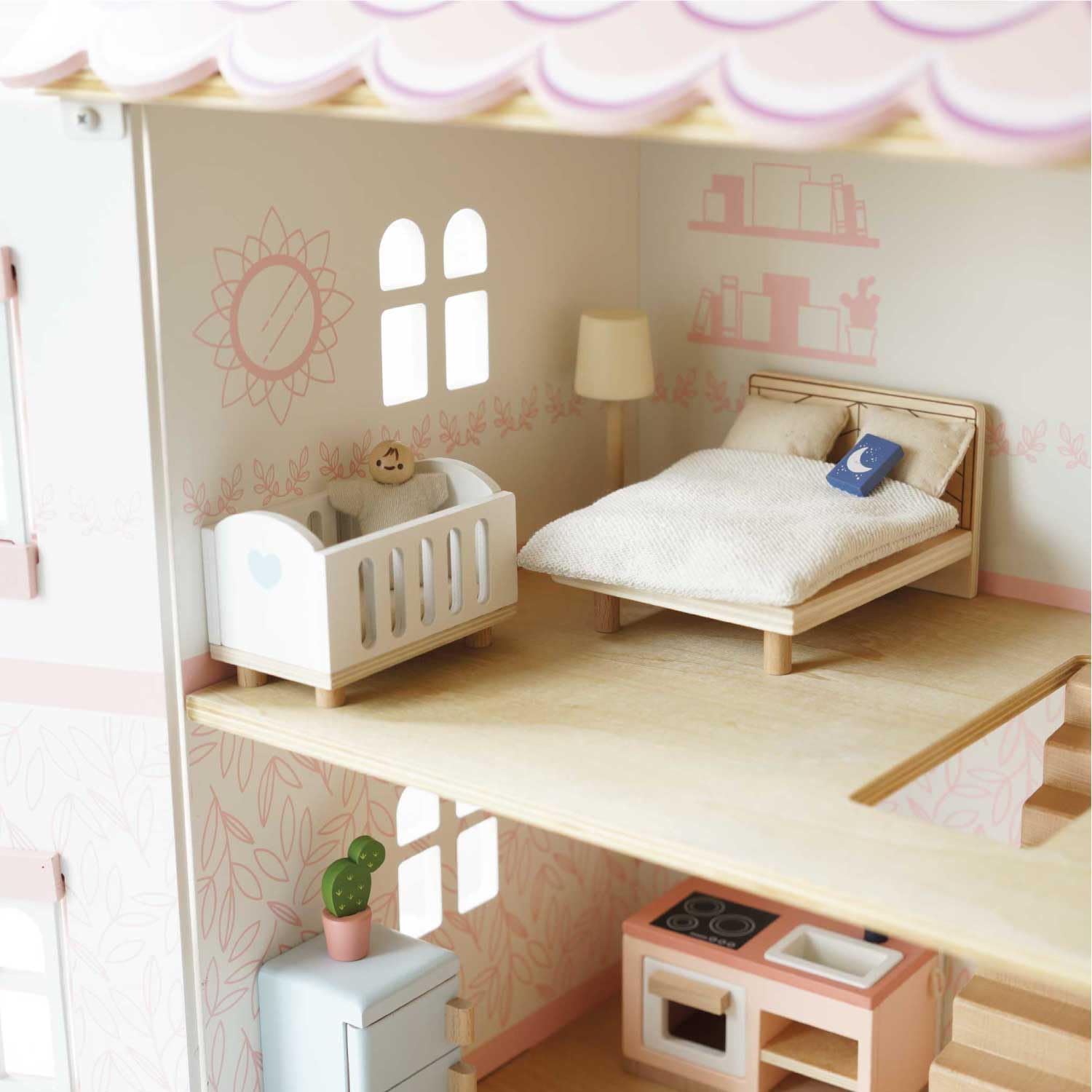 Le Toy Van - Wooden Dolls House Full Starter Furniture & Accessories Play Set for Dolls Houses | Girls or Boys Dolls House Furniture Sets - Suitable for Ages 3+