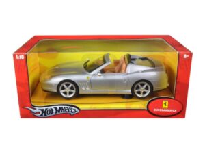 hot wheels 1:18 mass ferrari superamerica - silver